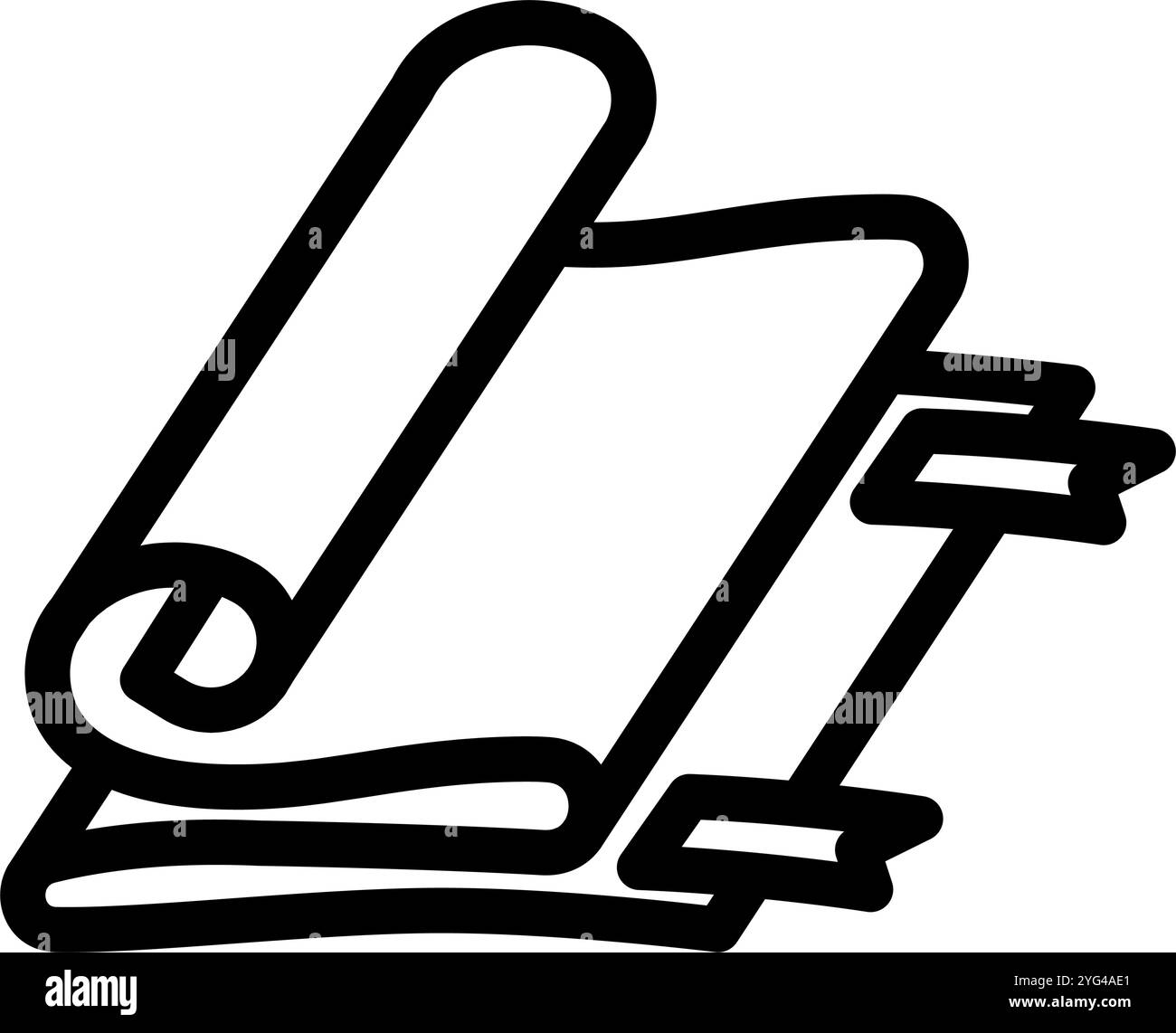 yoga mat fitness tool line icon vector illustration Stock Vector Image ...