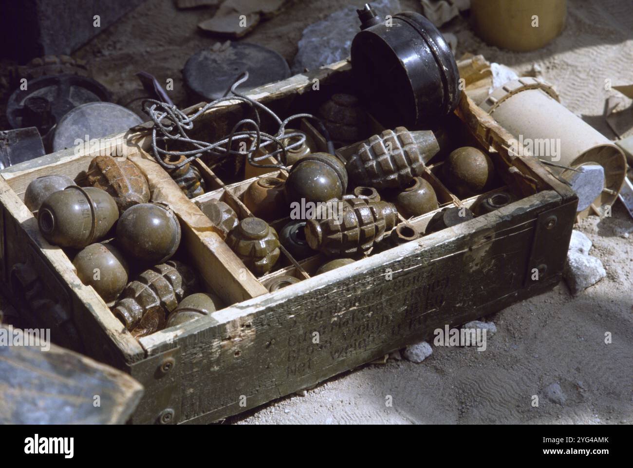 First Gulf War: 10th March 1991 An assortment of abandoned Iraqi hand ...