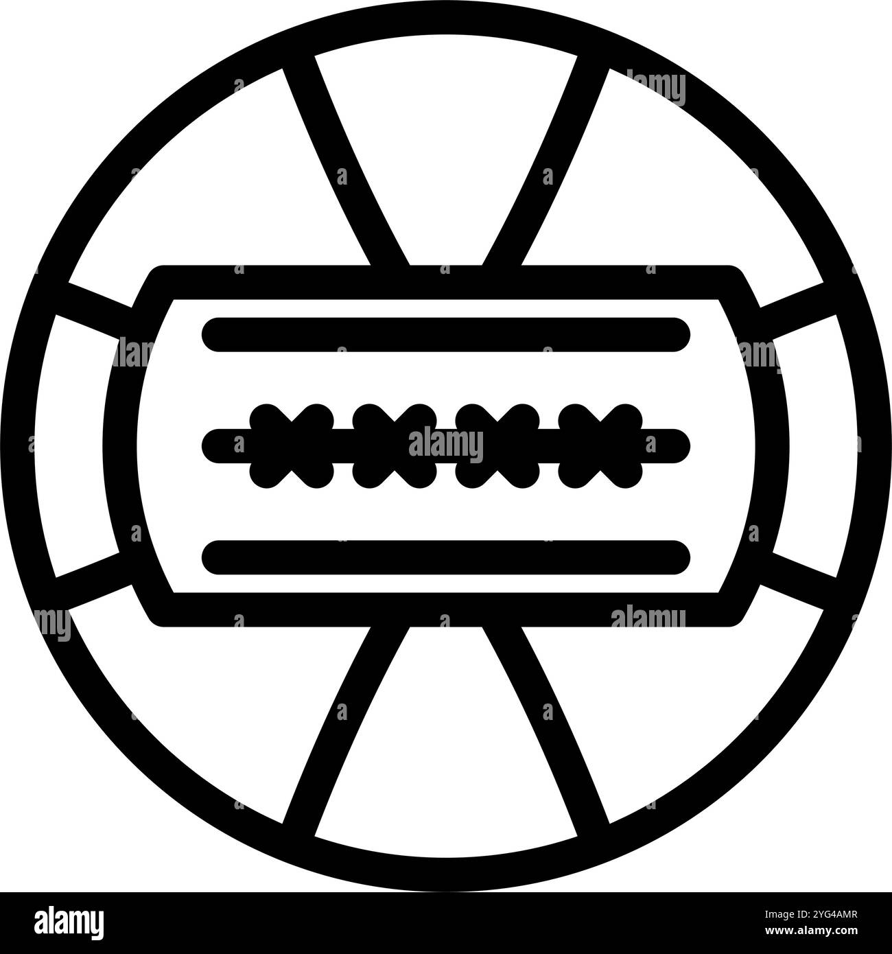 medicine ball fitness tool line icon vector illustration Stock Vector ...