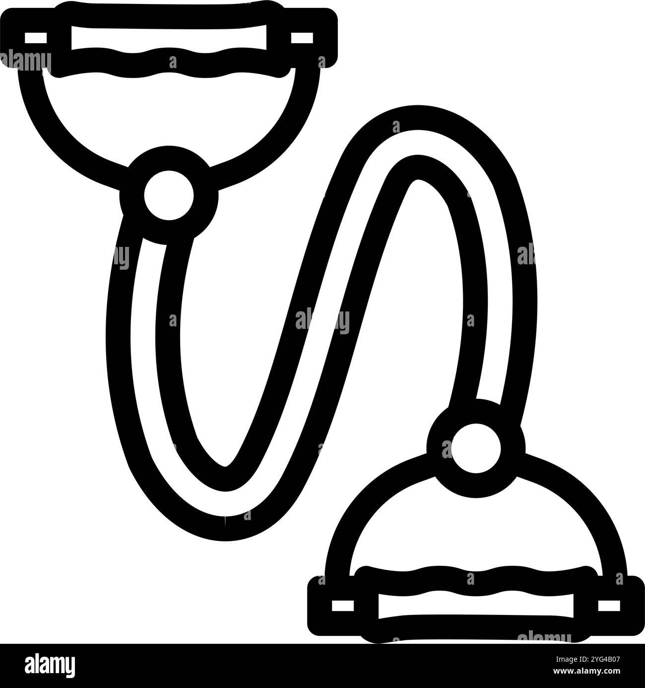 resistance band fitness tool line icon vector illustration Stock Vector ...