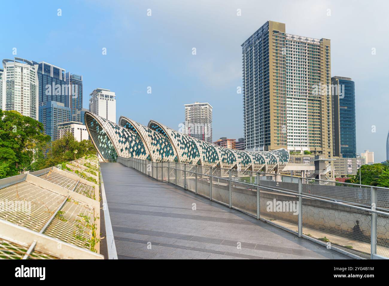 Awesome view of Saloma Link Bridge in Kuala Lumpur, Malaysia Stock ...