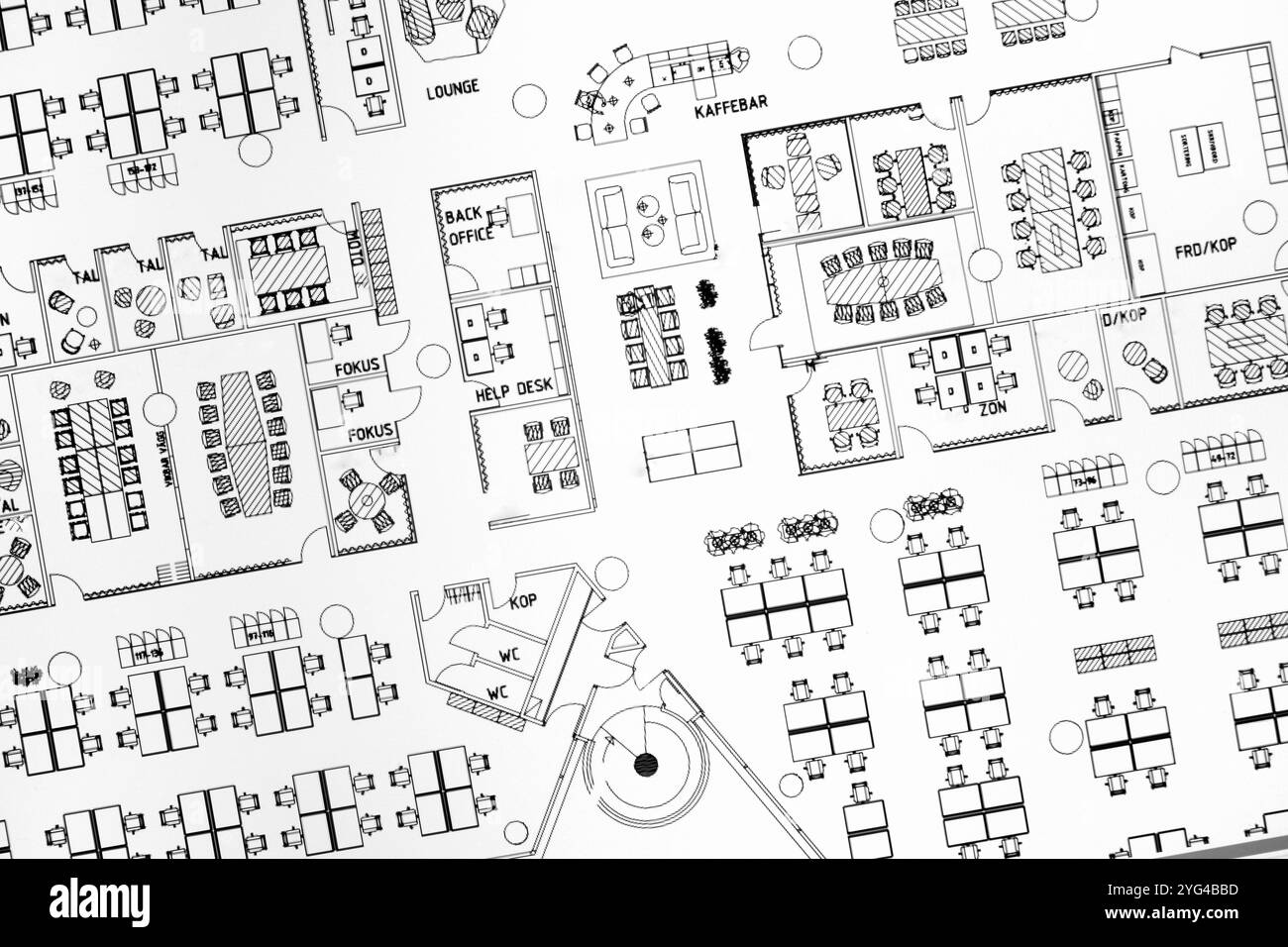 Abstract graphic architectural map Black and White Stock Photos ...