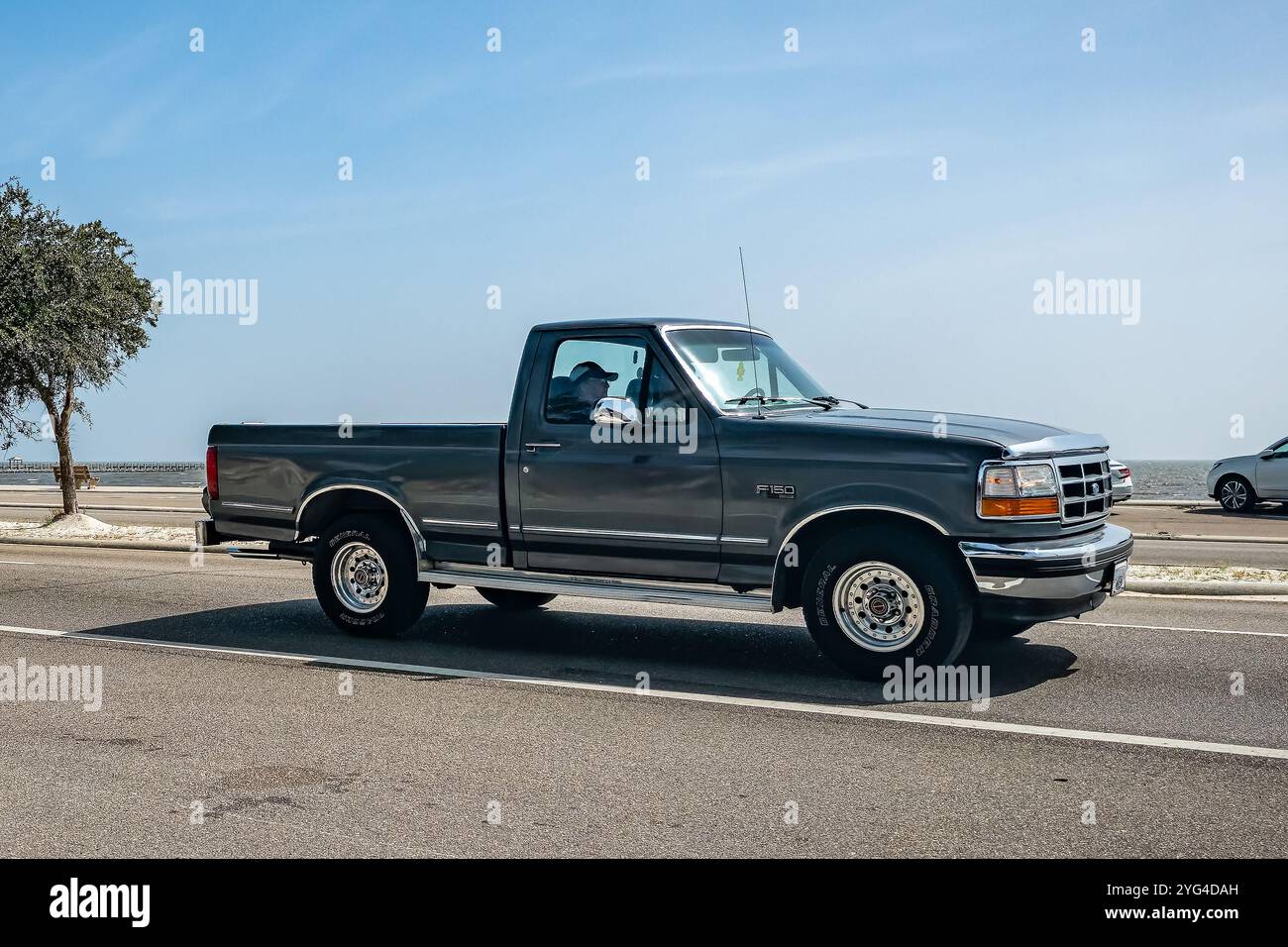 Gulfport, MS - October 04, 2023: Wide angle front corner view of a 1992 ...