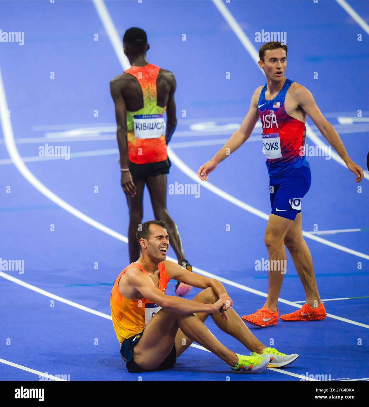 Daniel Arce participating in the 3000 metres steeplechase at the Paris ...