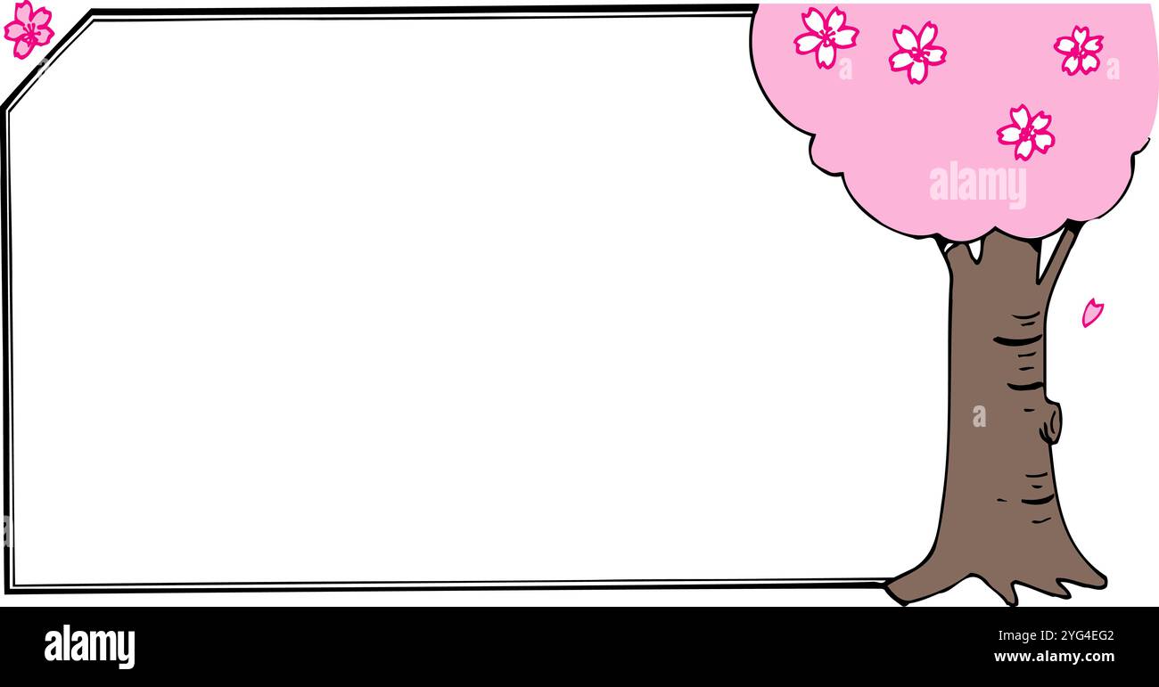 Cherry blossom frame hi-res stock photography and images - Alamy