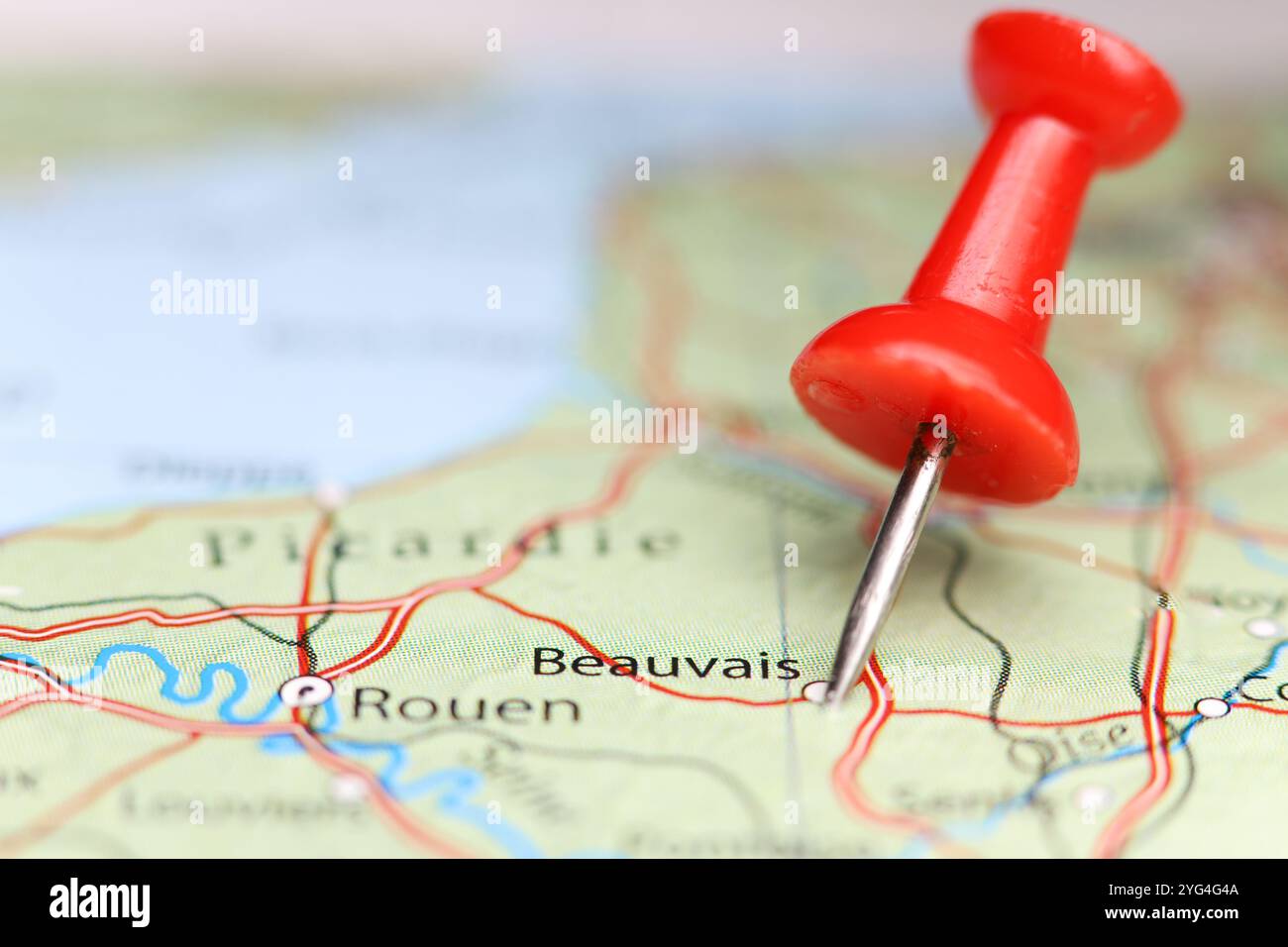 Map of beauvais hi-res stock photography and images - Alamy