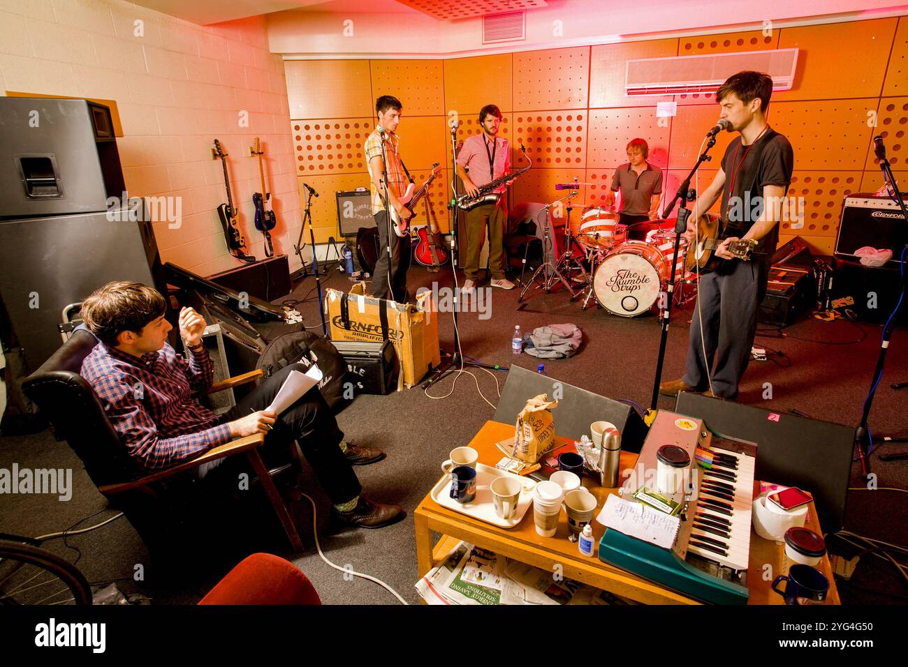 The Rumble strips band recording with record producer Mark Ronson, 22nd ...