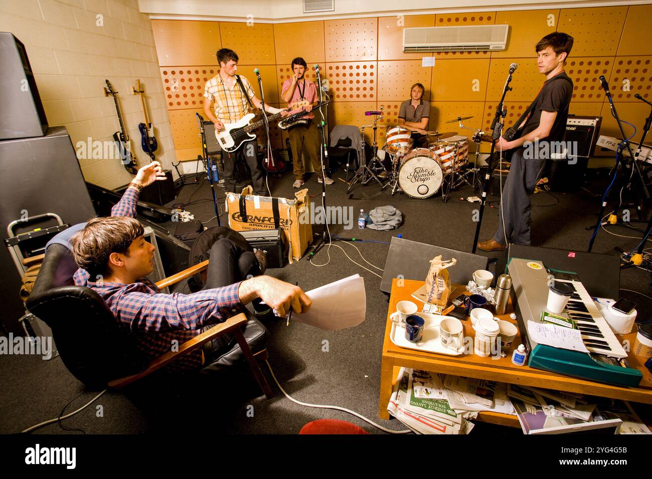 The Rumble strips band recording with record producer Mark Ronson, 22nd ...