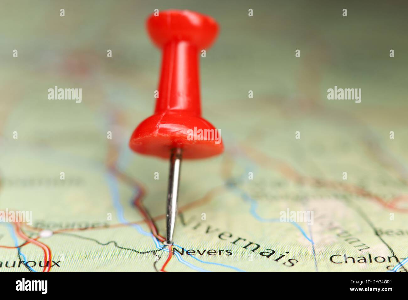 Nevers map hi-res stock photography and images - Alamy