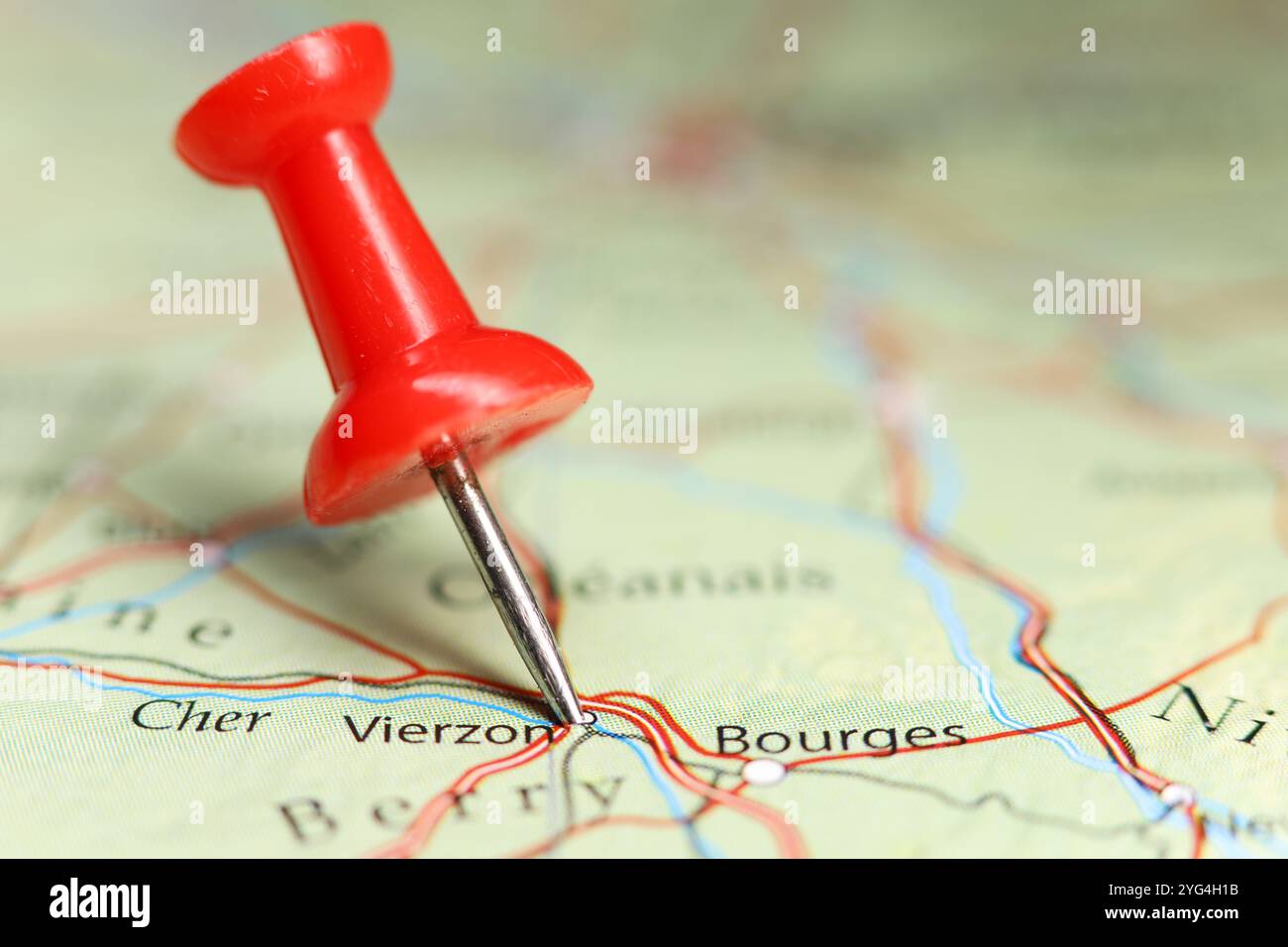 Vierzon map hi-res stock photography and images - Alamy