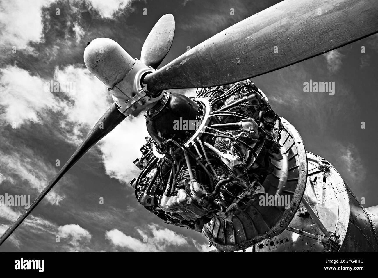 An old propeller plane in Ushuaia Argentina Stock Photo - Alamy