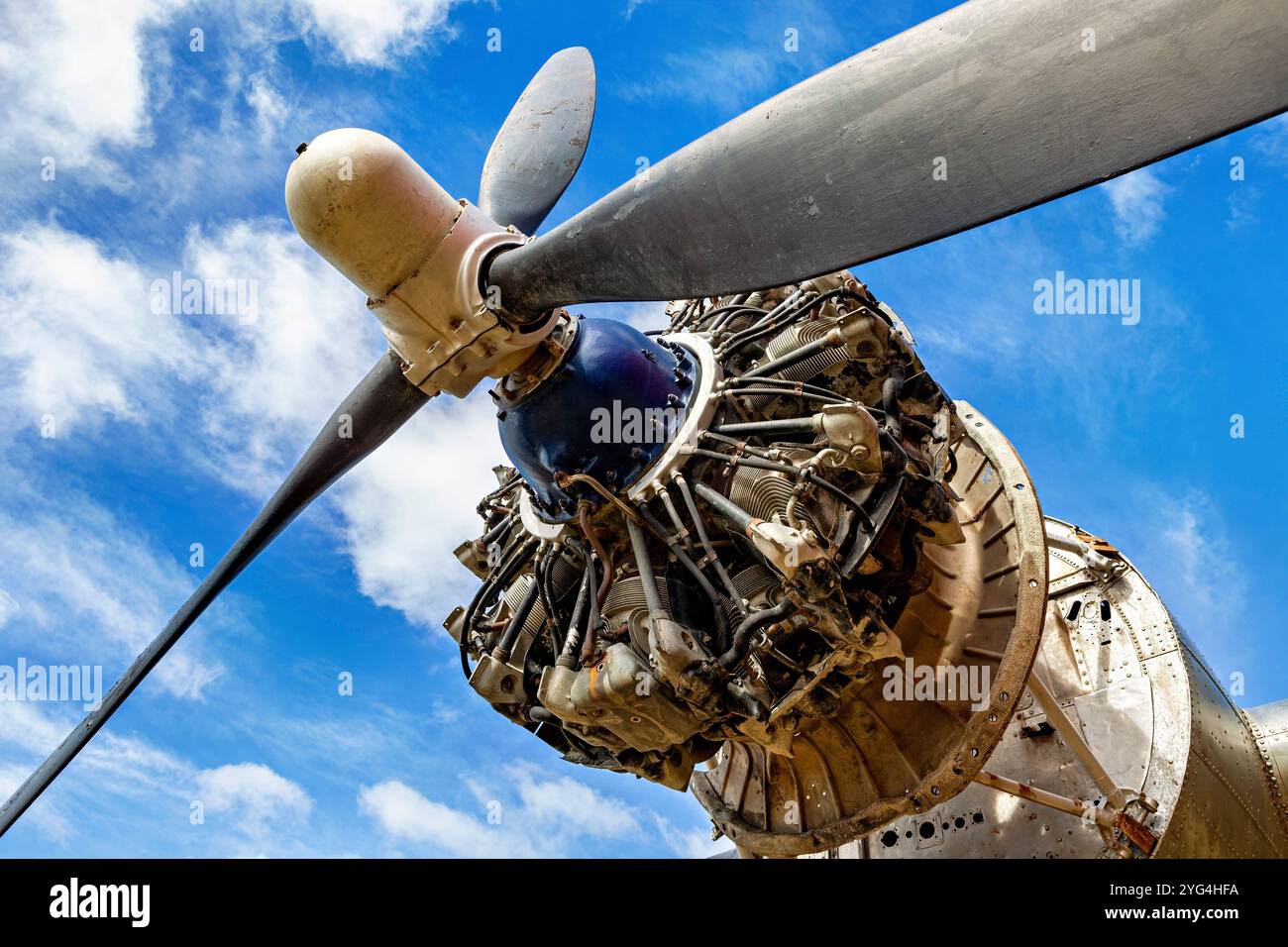 An old propeller plane in Ushuaia Argentina Stock Photo - Alamy