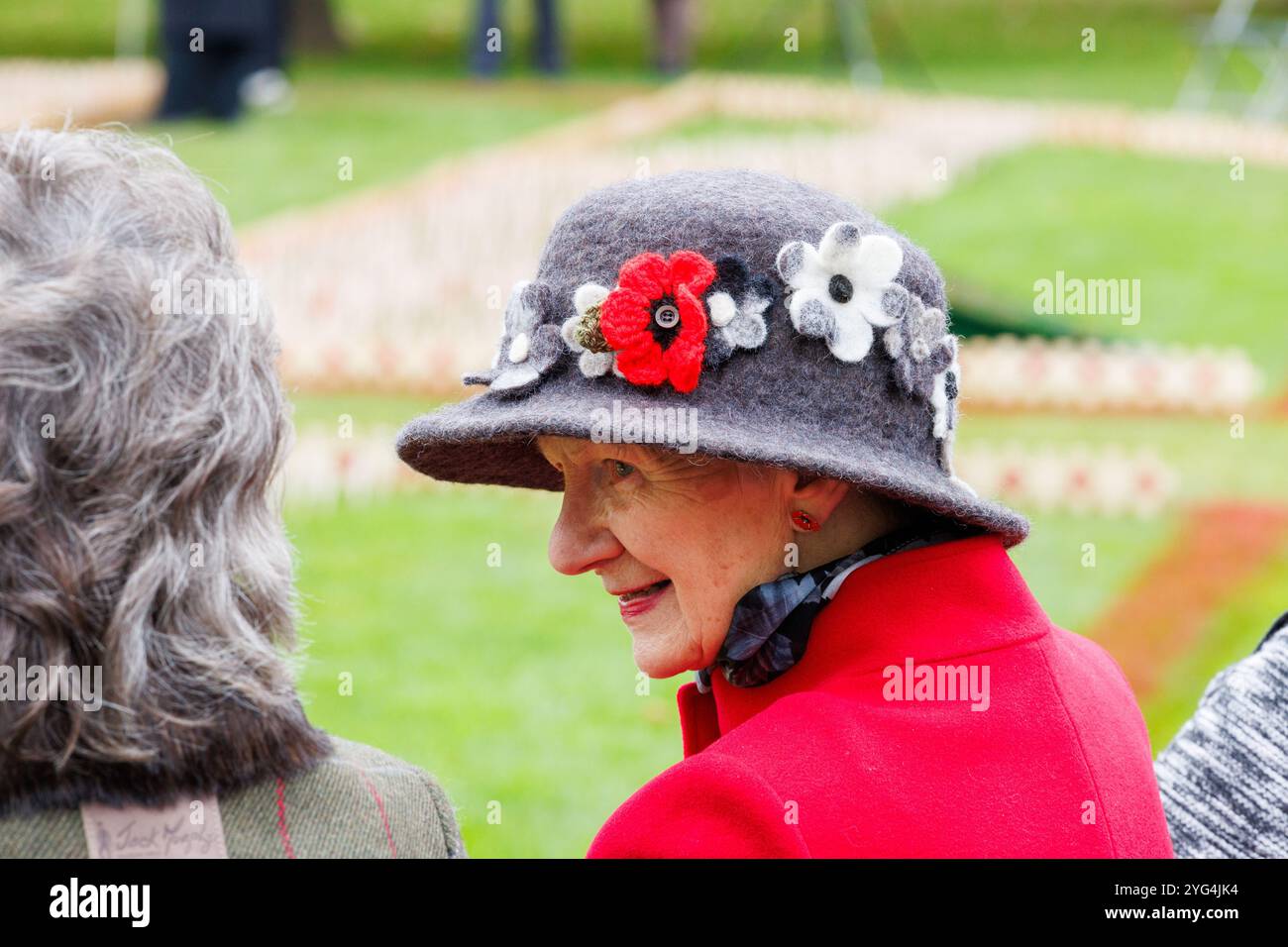 Opening of the remembrance poppy field at the National Memorial ...