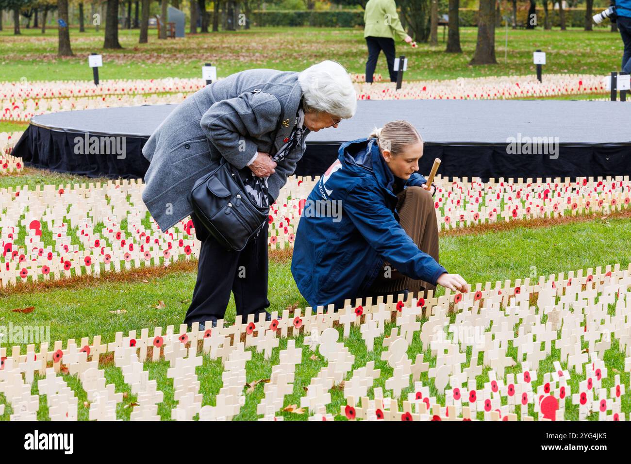 Opening of the remembrance poppy field at the National Memorial ...