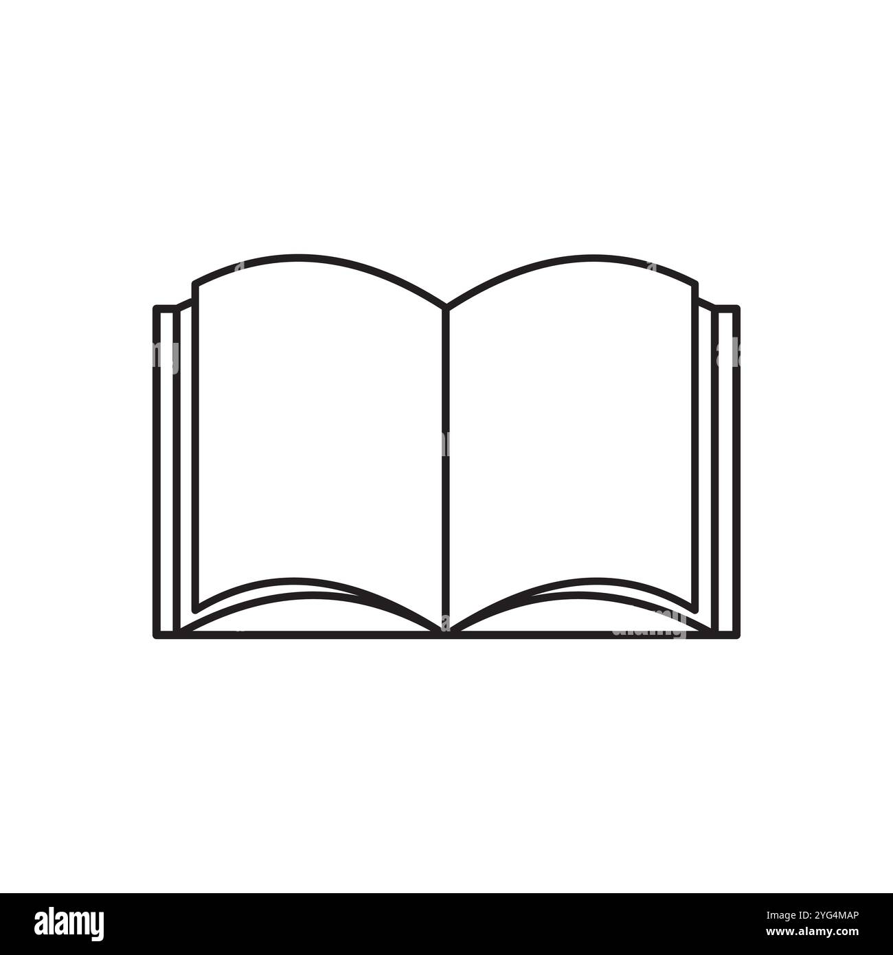 Open book. Pages spread. Symbol of knowledge. Educational icon Stock ...