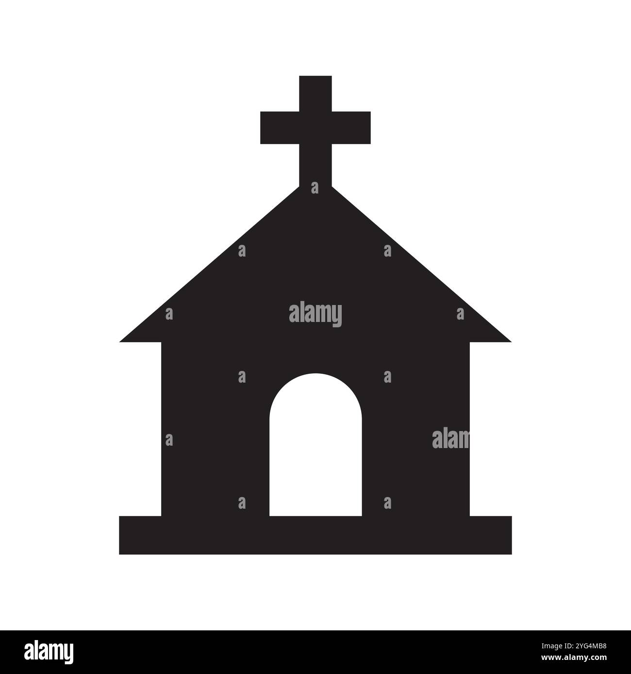 Church building. Cross on top. Symbol of faith. Icon of prayer Stock ...