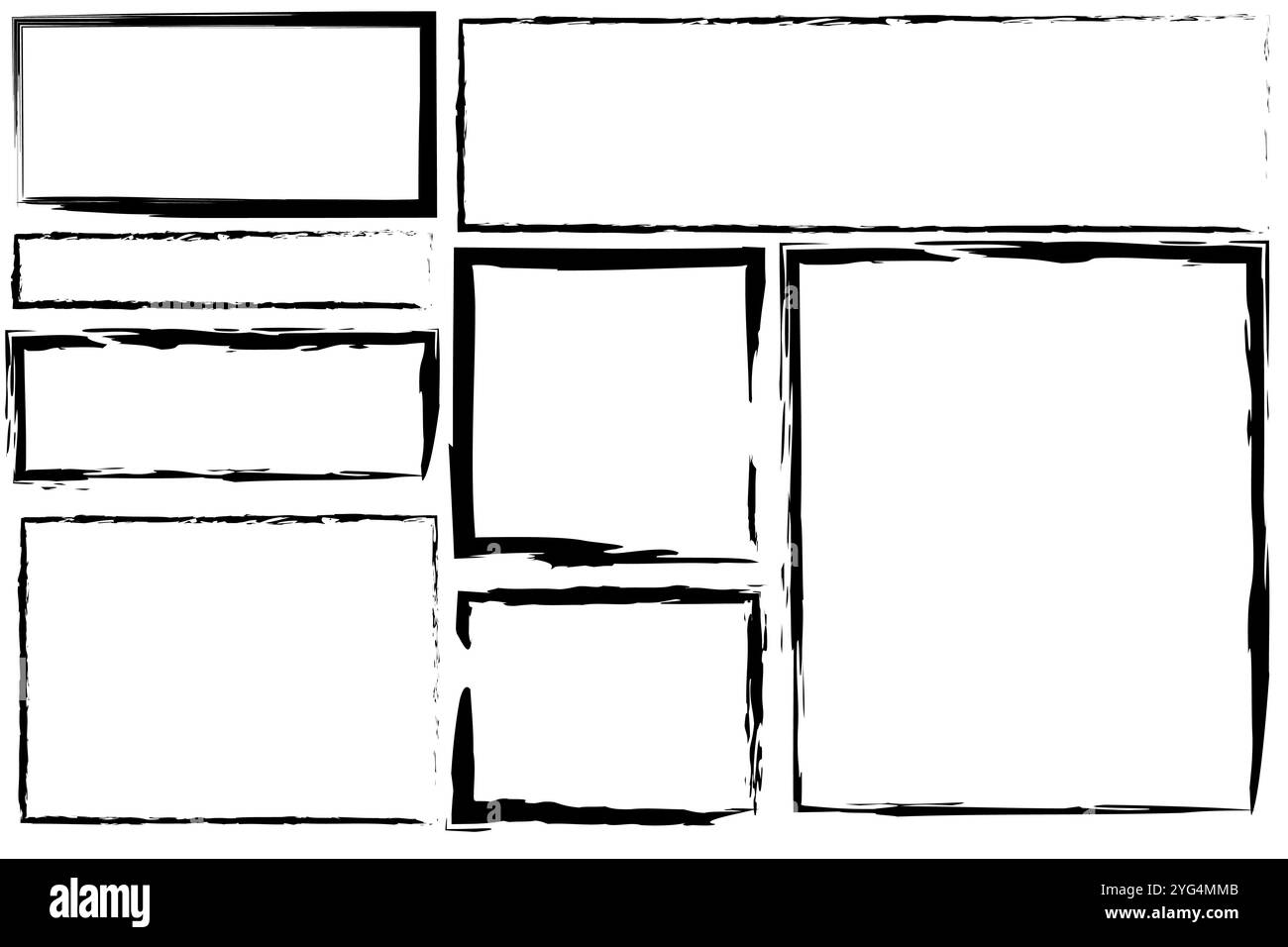 Various frames icon. Hand-drawn borders illustration. Simple graphic ...