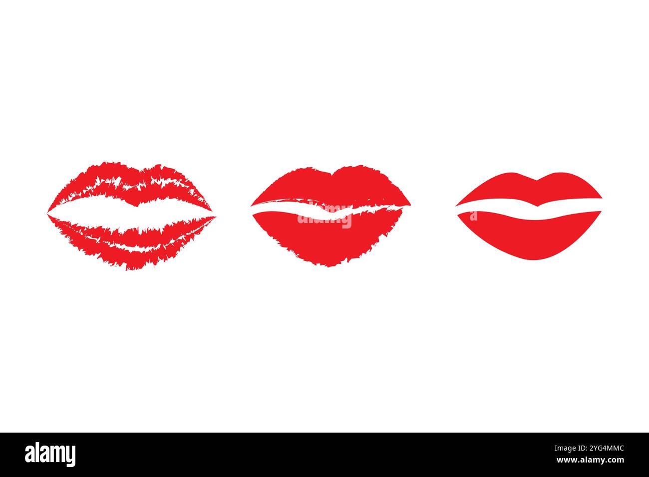 Red lips icon. Kiss mark illustration. Love symbol graphic. Vector ...