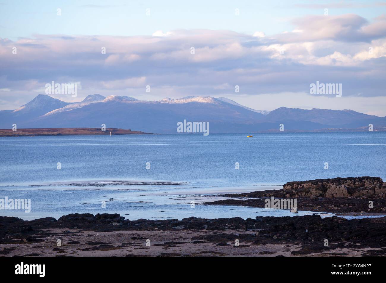 A view across the Minch to the outer hebrides from the northern point ...