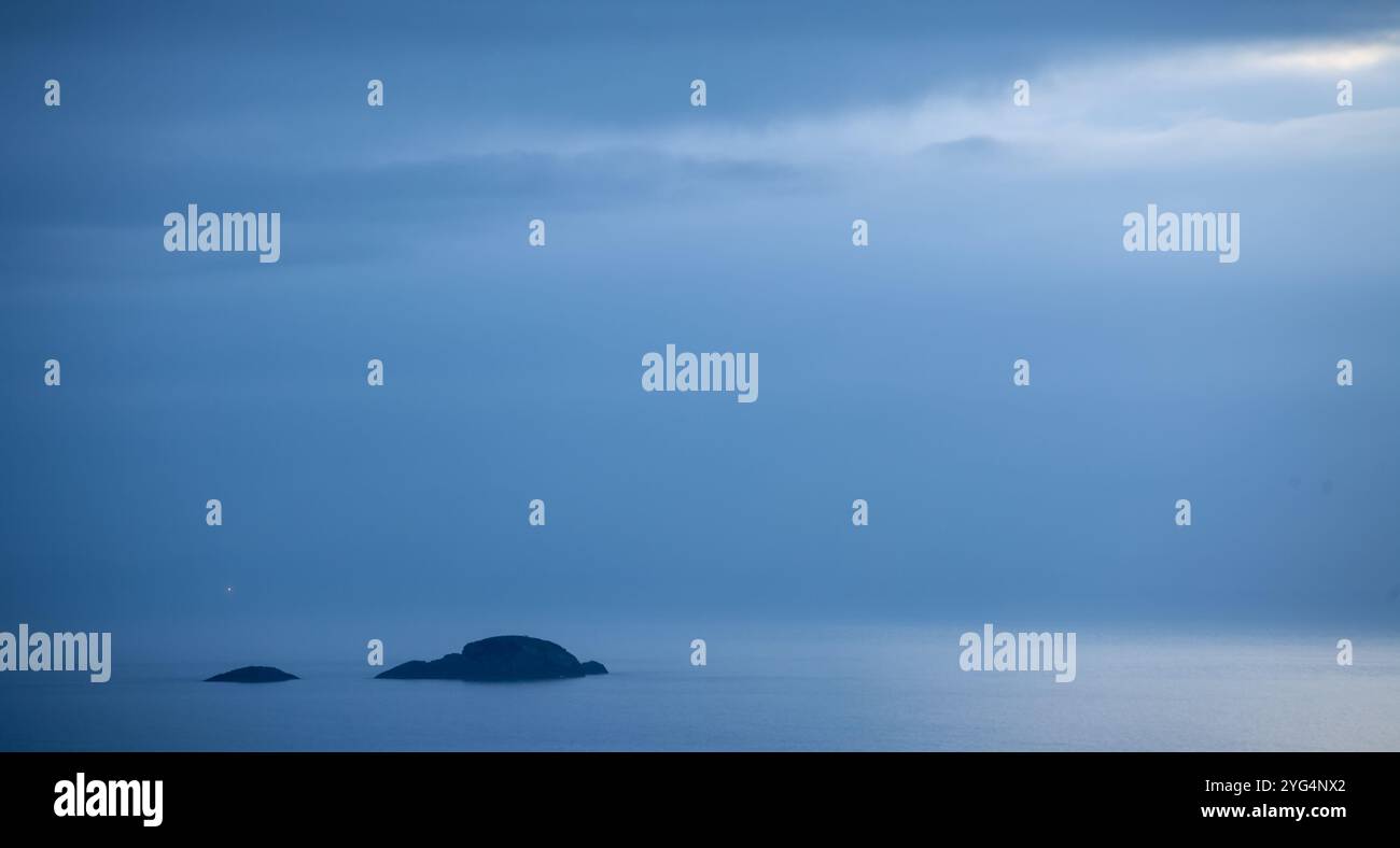 A view across the Minch to the outer hebrides from the northern point ...