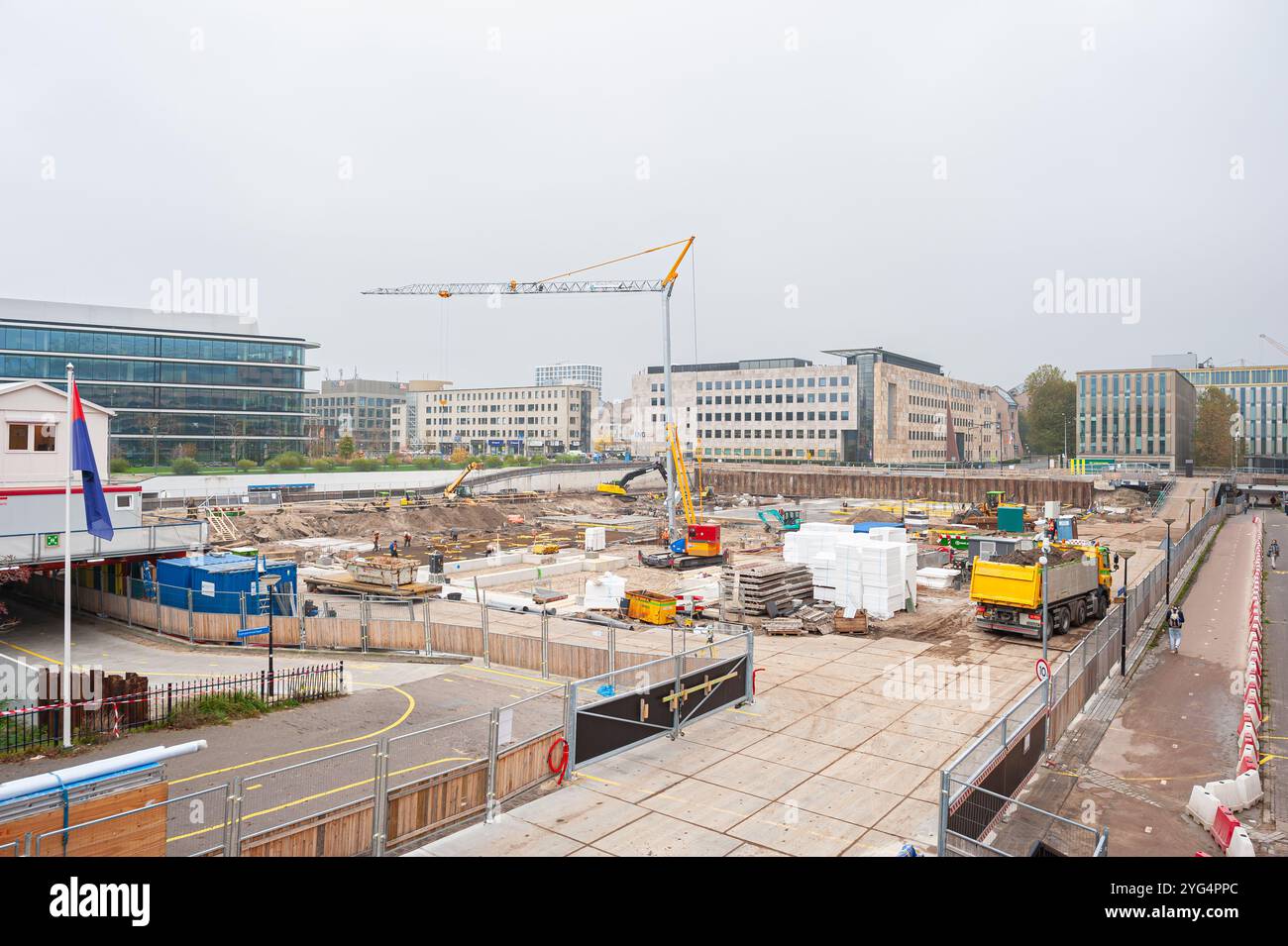 Construction site near the Amsterdam Arena in the Bijlmer district ...