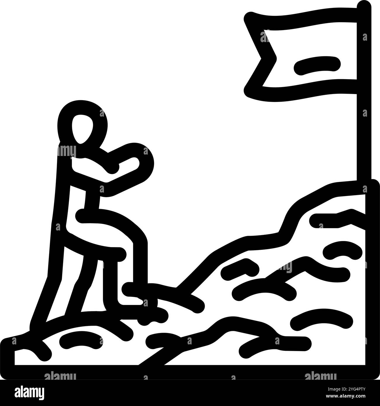 goal attainment success life line icon vector illustration Stock Vector ...