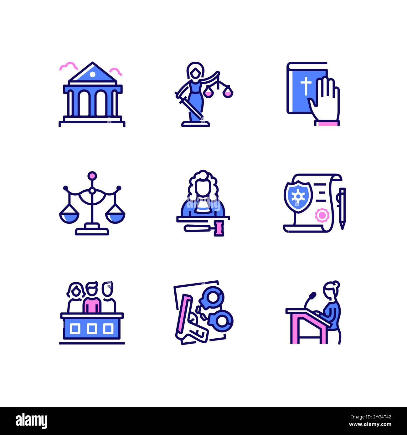 Scales justice law book Stock Vector Images - Alamy