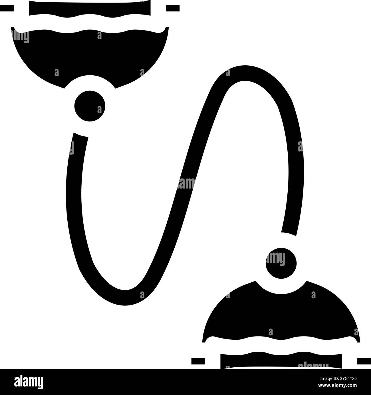 resistance band fitness tool glyph icon vector illustration Stock ...