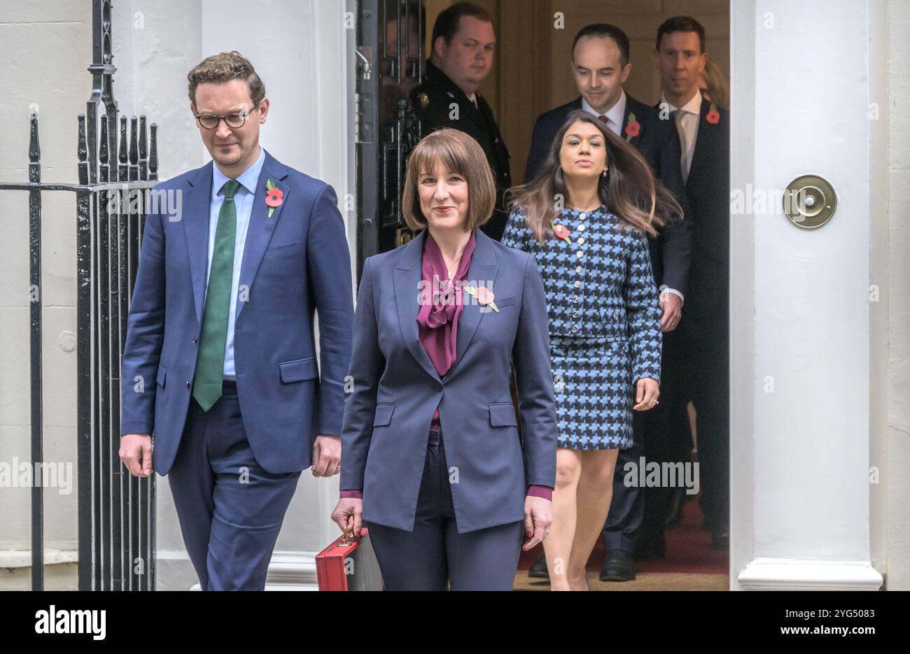Rachel Reeves MP (Chancellor of the Exchequer) and her Treasury team in ...