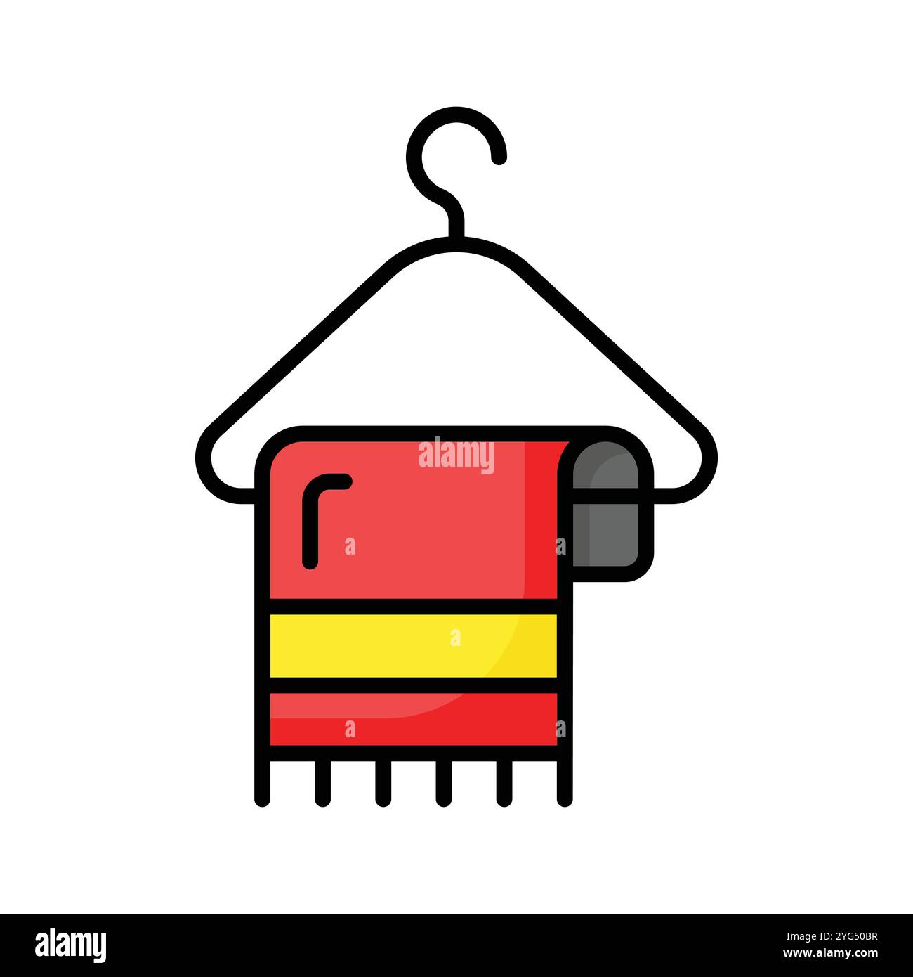 Get your hands on this hanging towel icon design, vector of cleaning ...