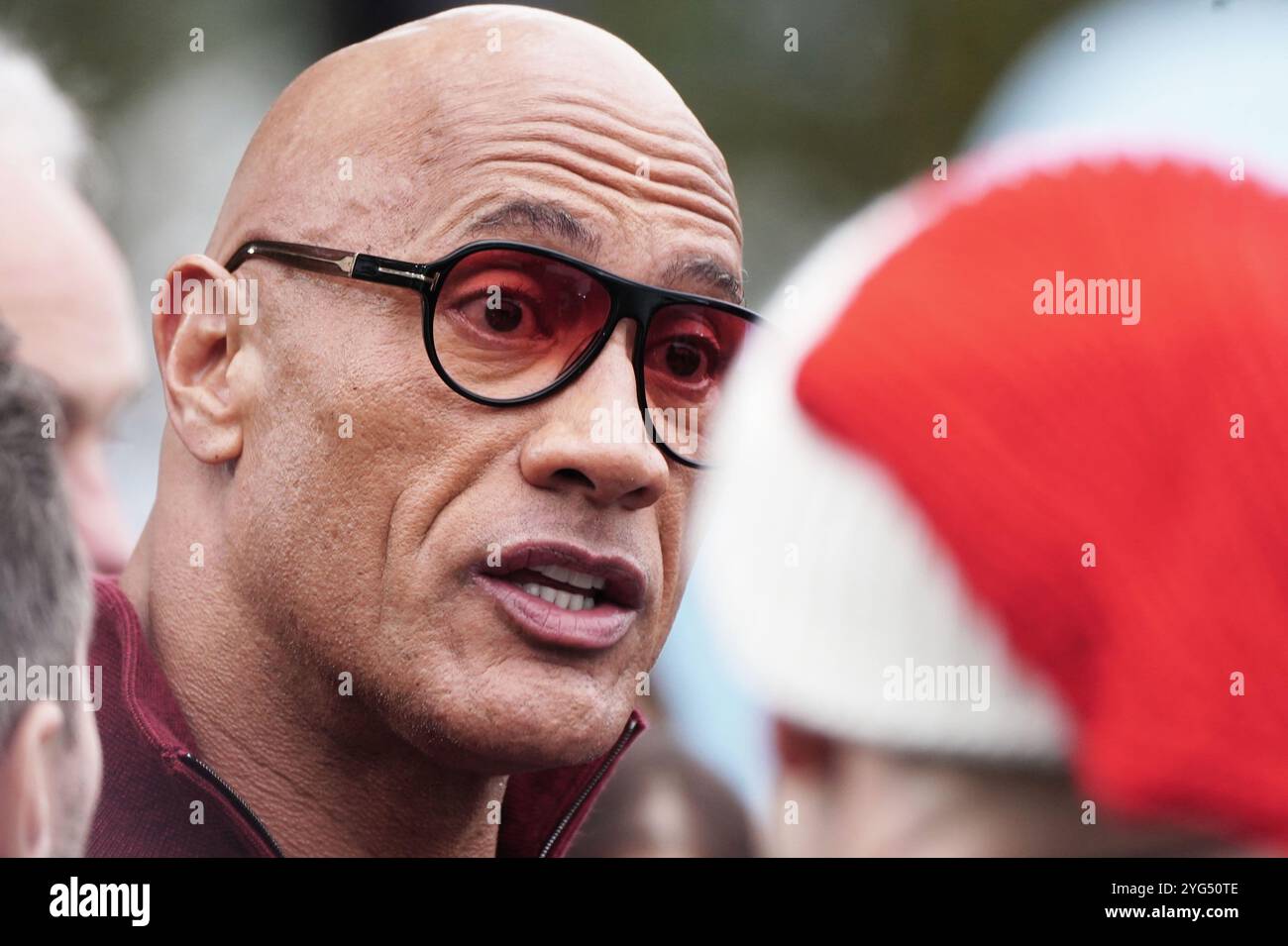 Dwayne Johnson attends a Red One photo call at Potters Fields in London ...