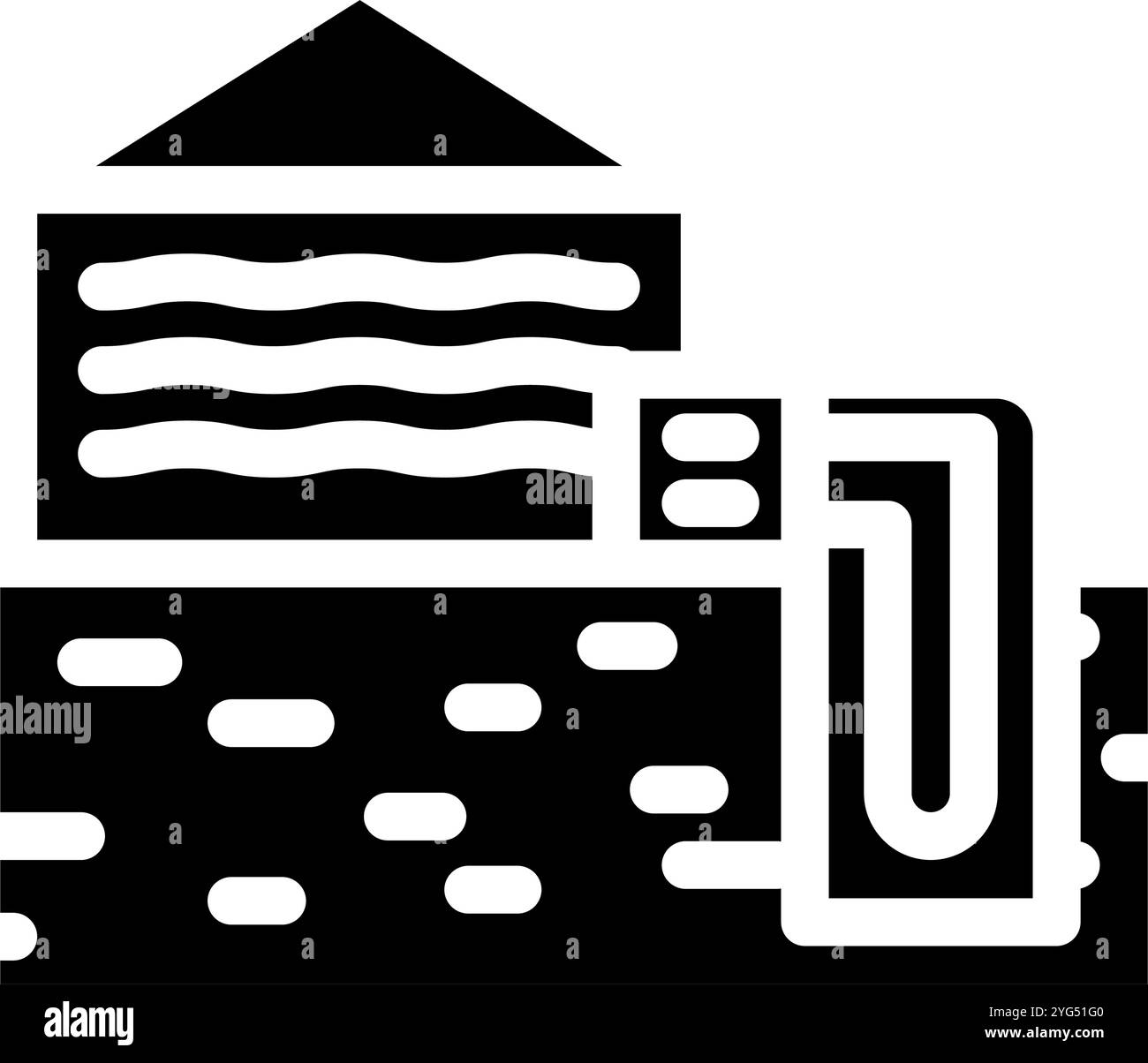 passive cooling green building glyph icon vector illustration Stock ...