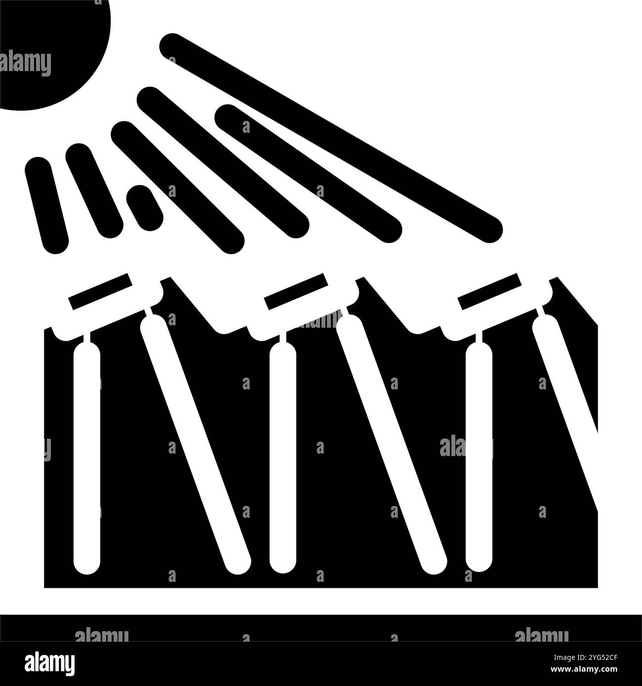 daylight harvesting green building glyph icon vector illustration Stock ...