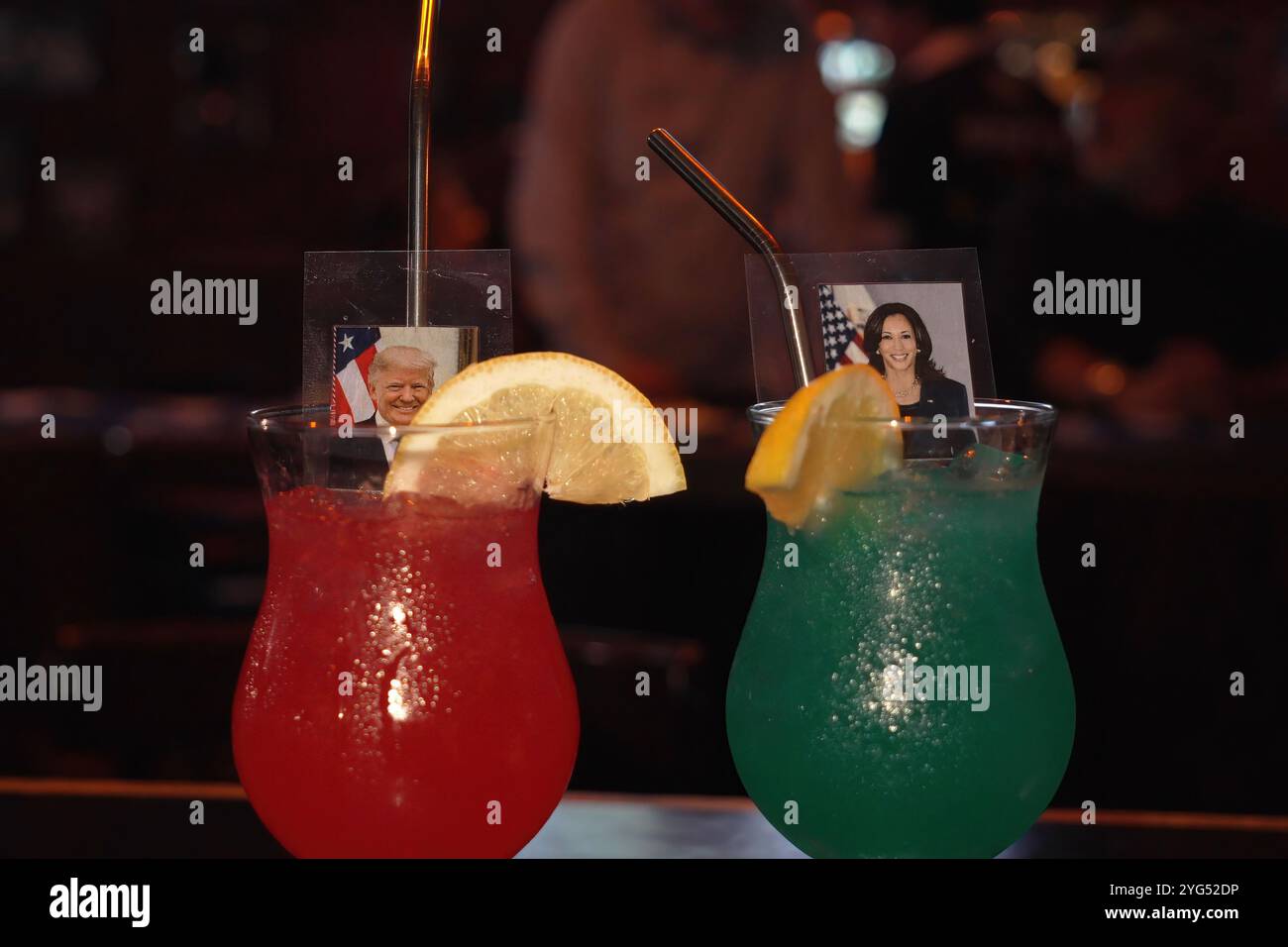 JERUSALEM - NOVEMBER 6: Alcoholic drinks with photos of Republican ...