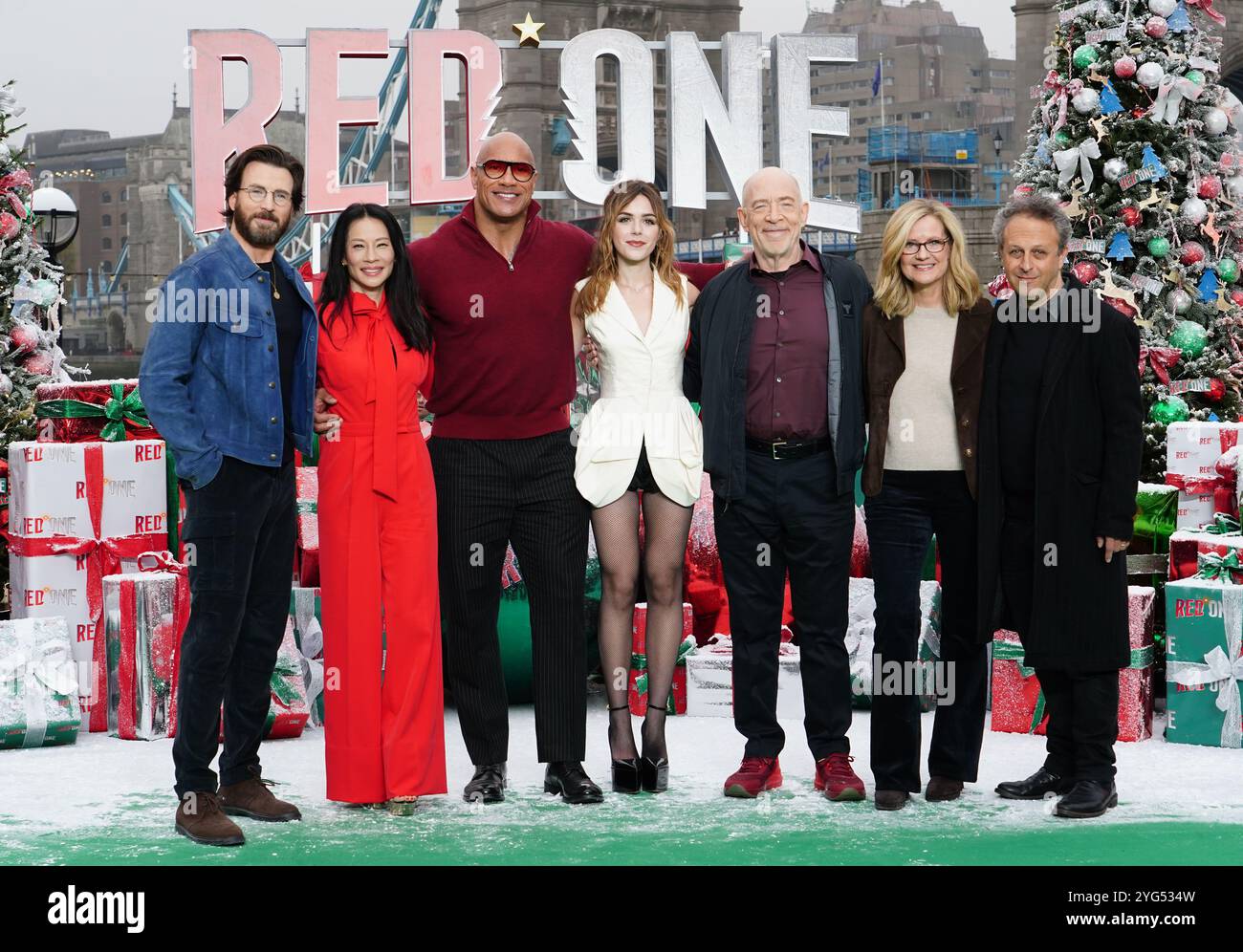 (left-right) Chris Evans, Lucy Liu, Dwayne Johnson, Kiernan Shipka, J K ...