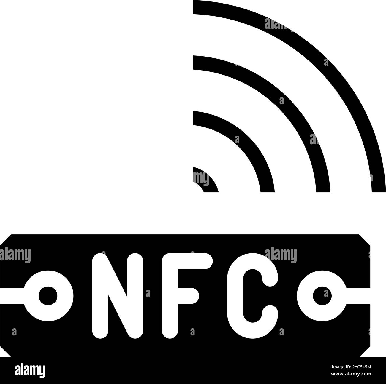 nfc signal glyph icon vector illustration Stock Vector Image & Art - Alamy