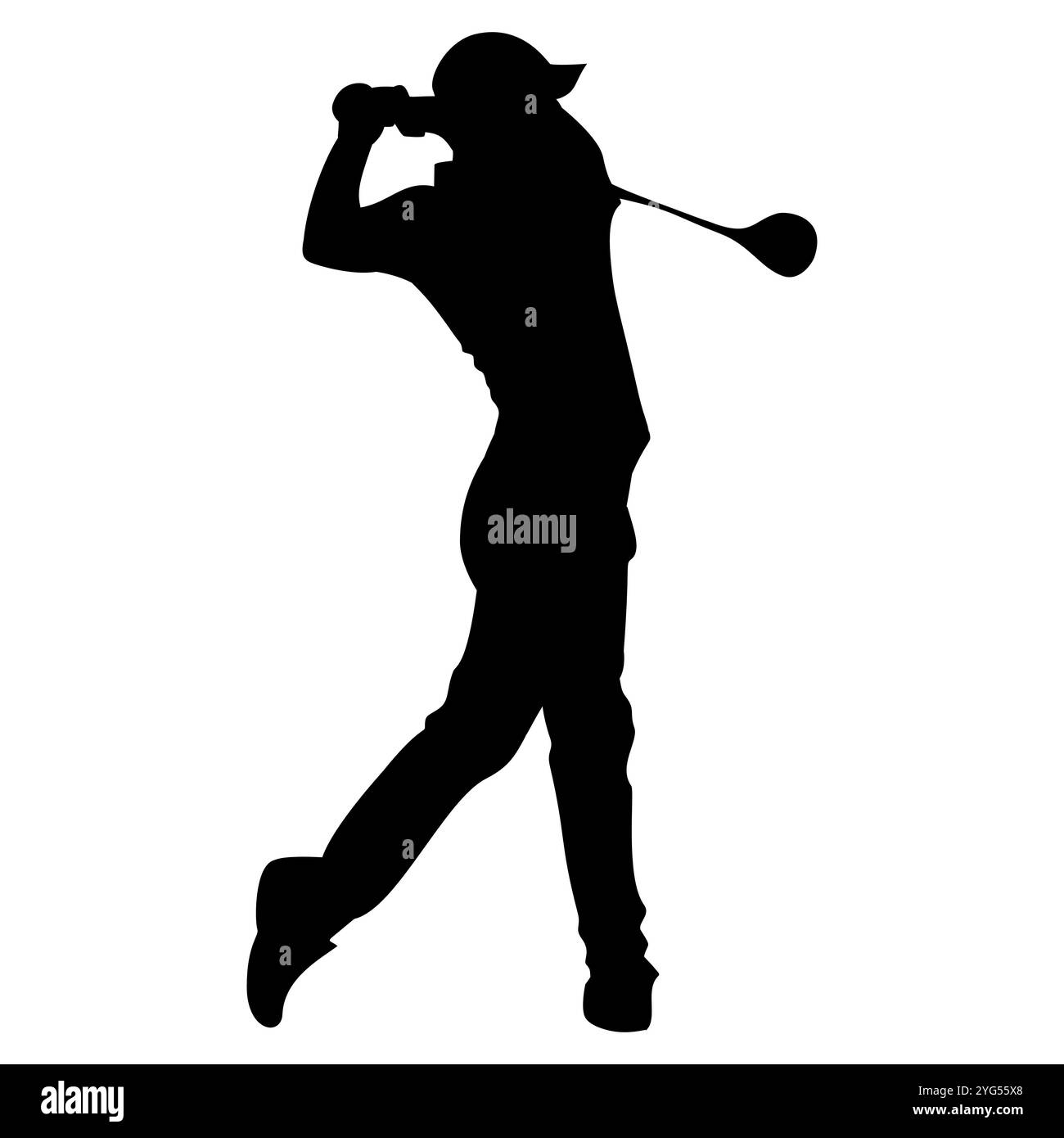 Silhouette of golf player. Perfect for stickers, advertisements, icons ...