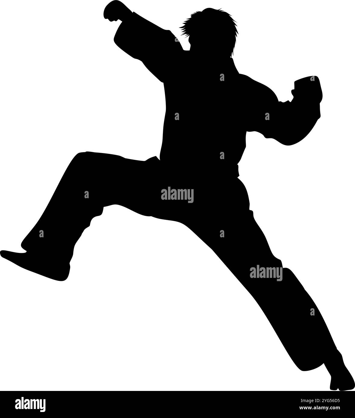 Karate athlete silhouette. Perfect for stickers, icons, logos and ...