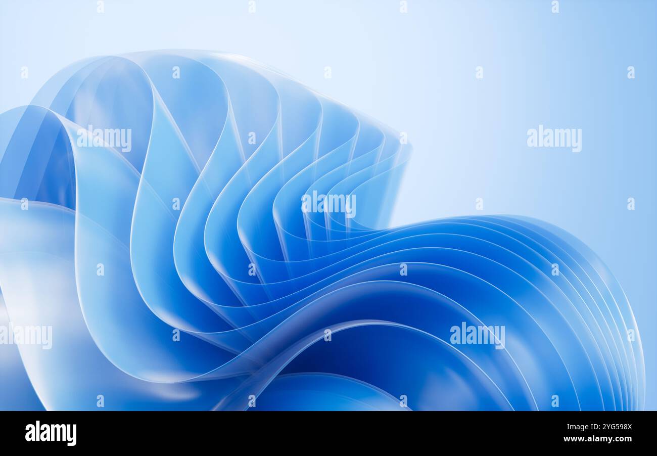 Curvy paper blue background hi-res stock photography and images - Alamy
