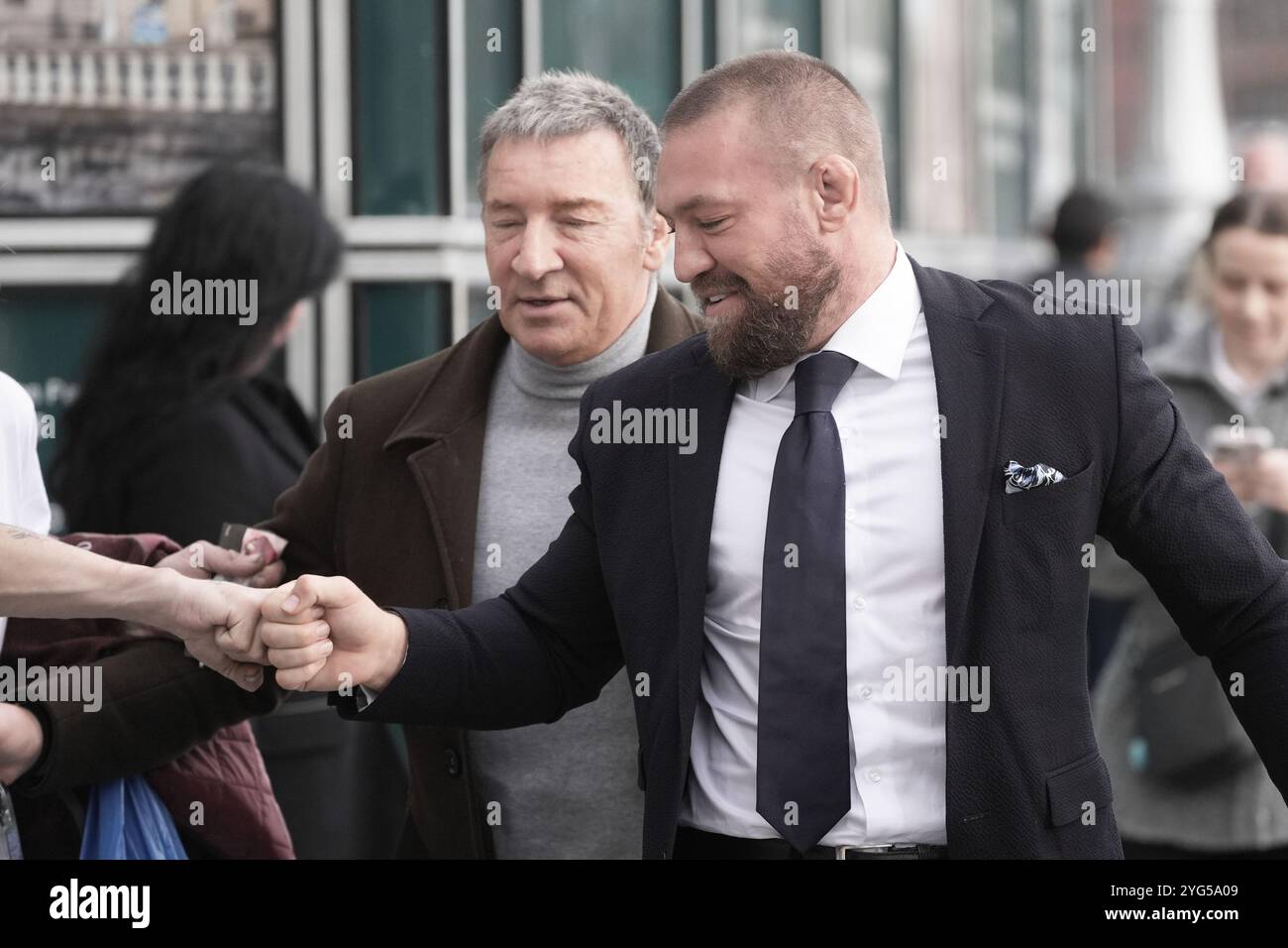 Mixed Martial Arts fighter Conor McGregor (right) with his father Tony ...
