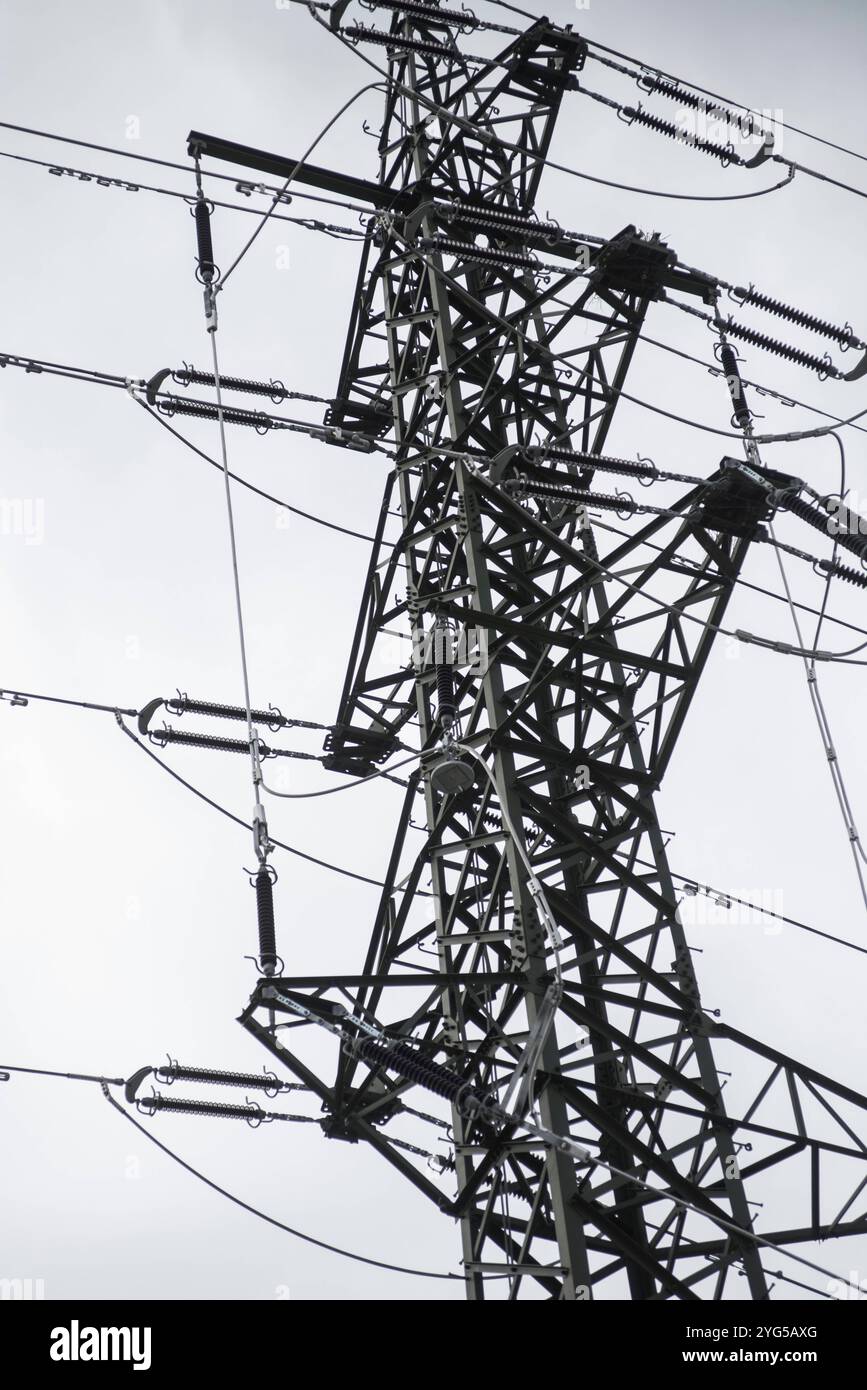 energy supply with a 380 kv power line and power pole energy supply ...