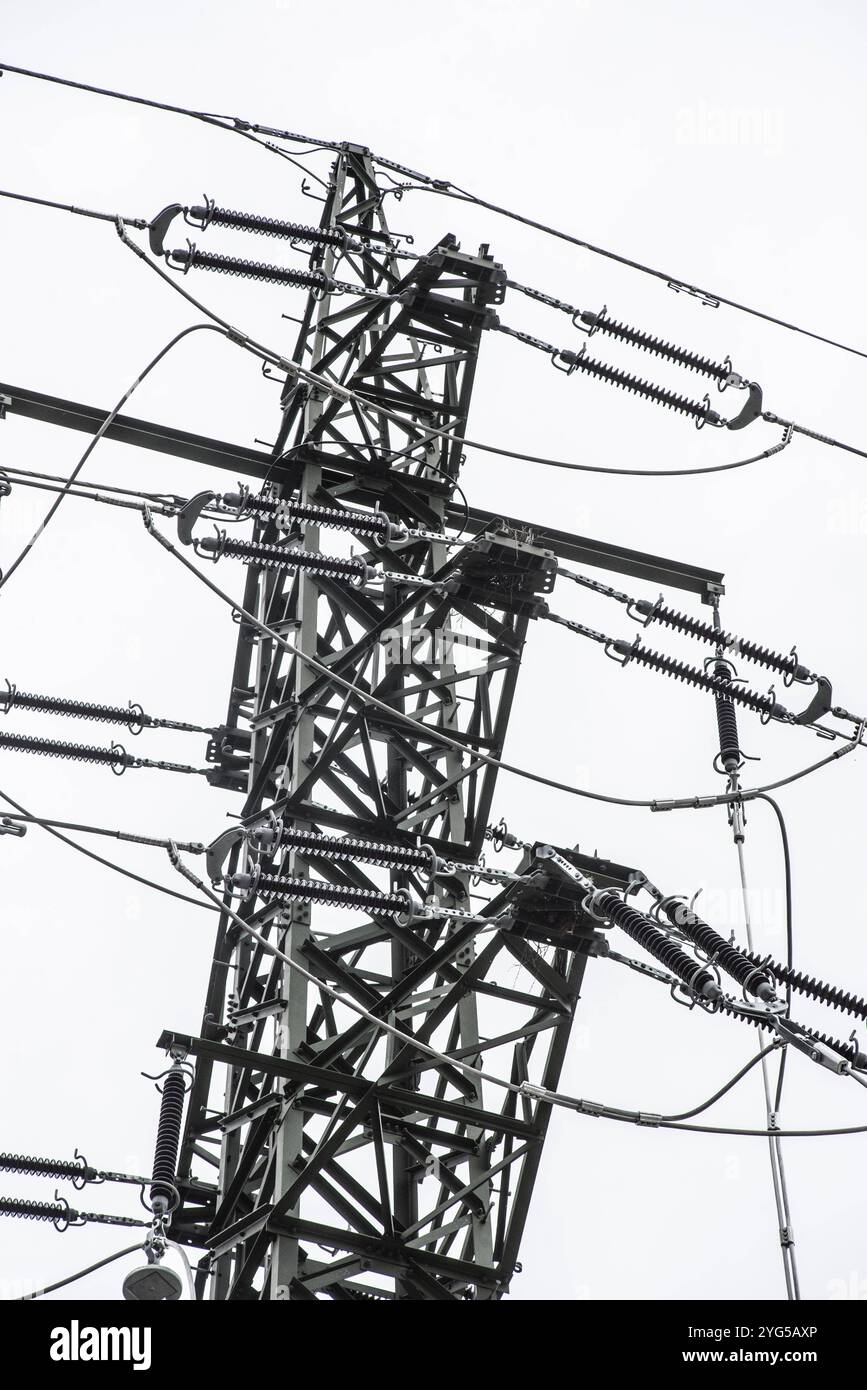 energy supply with a 380 kv power line and power pole energy supply ...