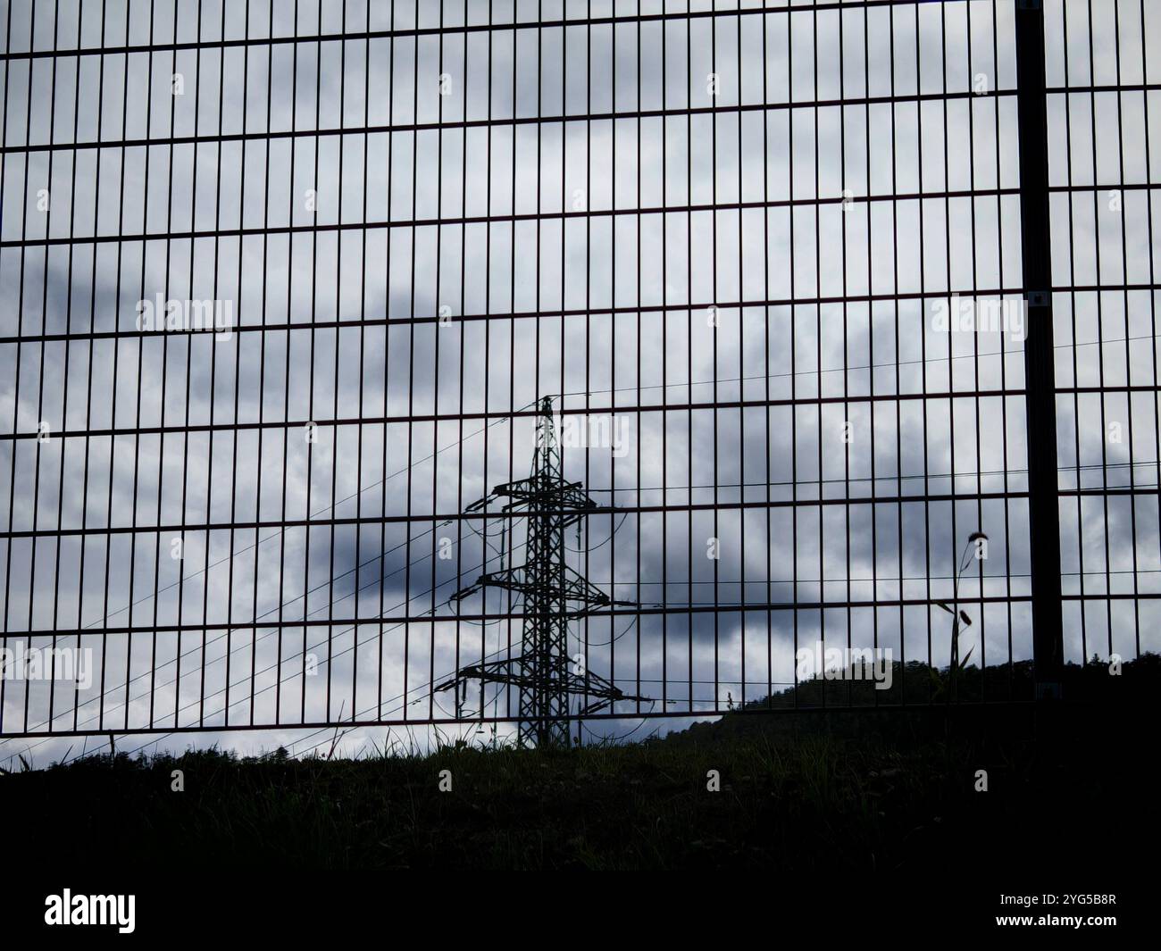 energy supply with a 380 kv power line and power pole energy supply ...