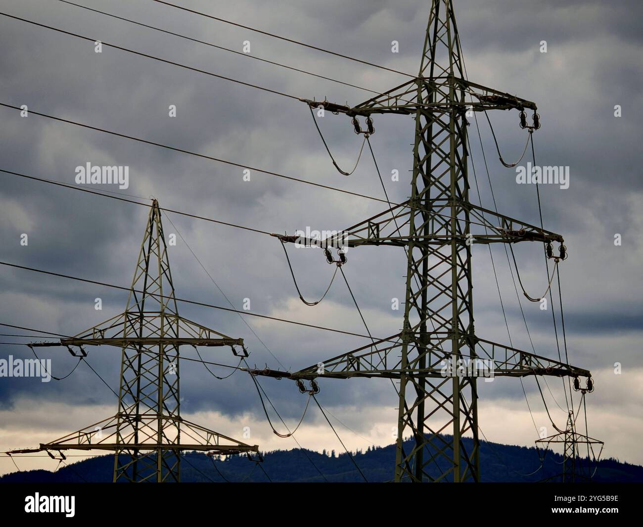 energy supply with a 380 kv power line and power pole energy supply ...