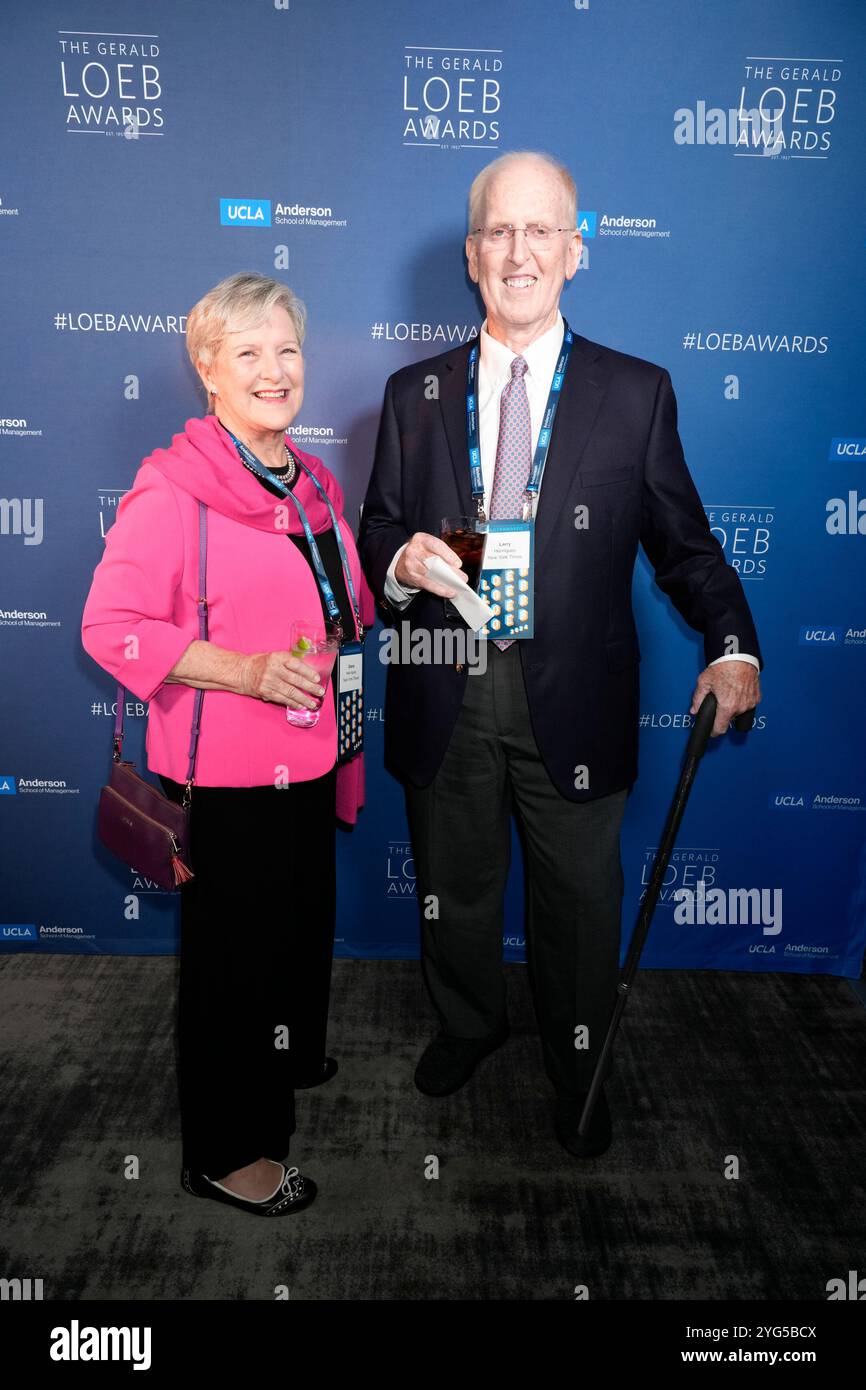 Diana Henriques, Larry Henriques during The 2024 Gerald Loeb Awards ...