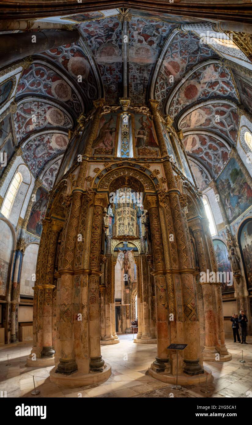 Tomar, Portugal - June 02, 2024 - Famous altar in the Charola ...