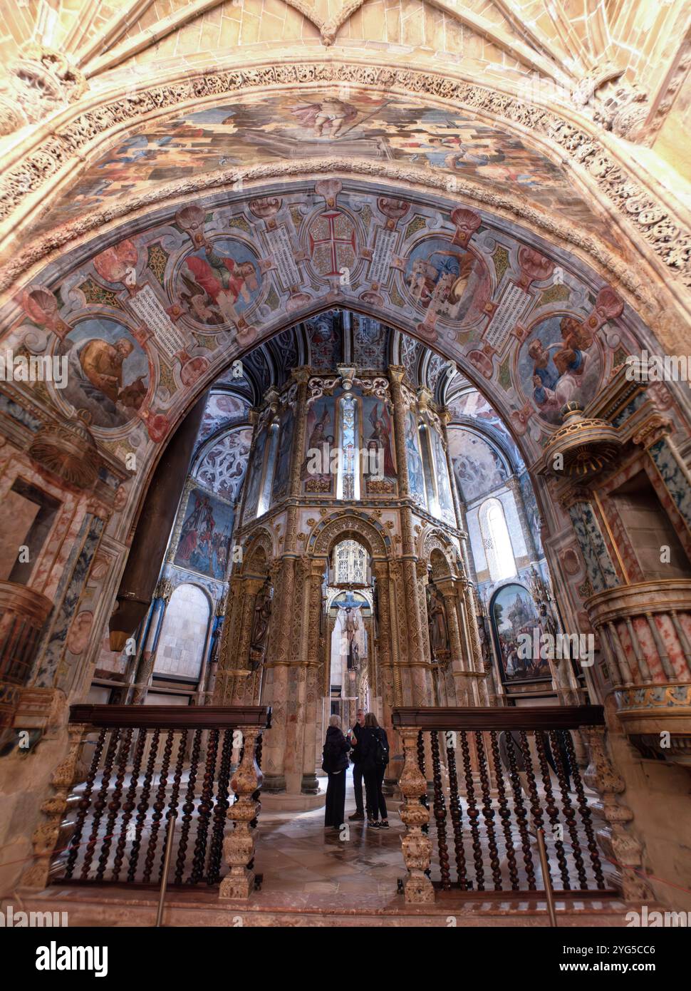 Tomar, Portugal - June 02, 2024 - Famous altar in the Charola ...
