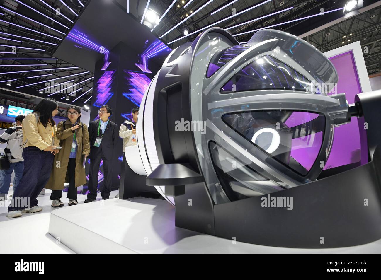 SHANGHAI, CHINA - NOVEMBER 6, 2024 - Visitors learn about the world's ...