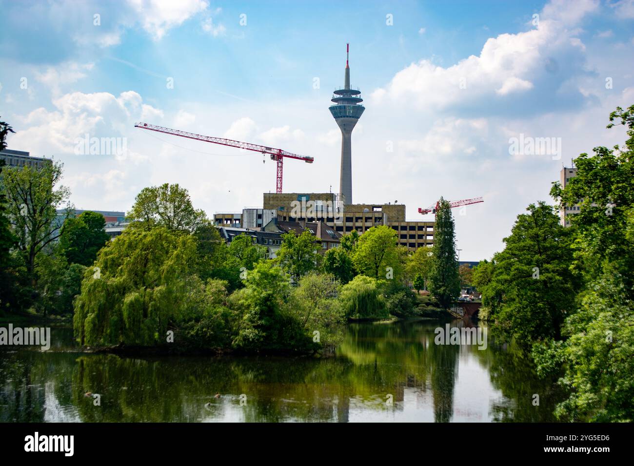 Park and TV Tower in Dusseldorf, Germany in Spring 2024 Stock Photo - Alamy