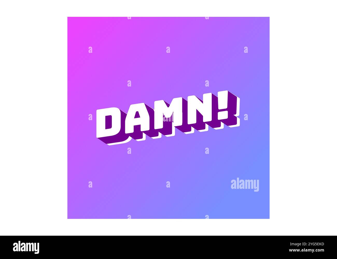 Damn. Text effect design with modern color and 3D look Stock Vector ...